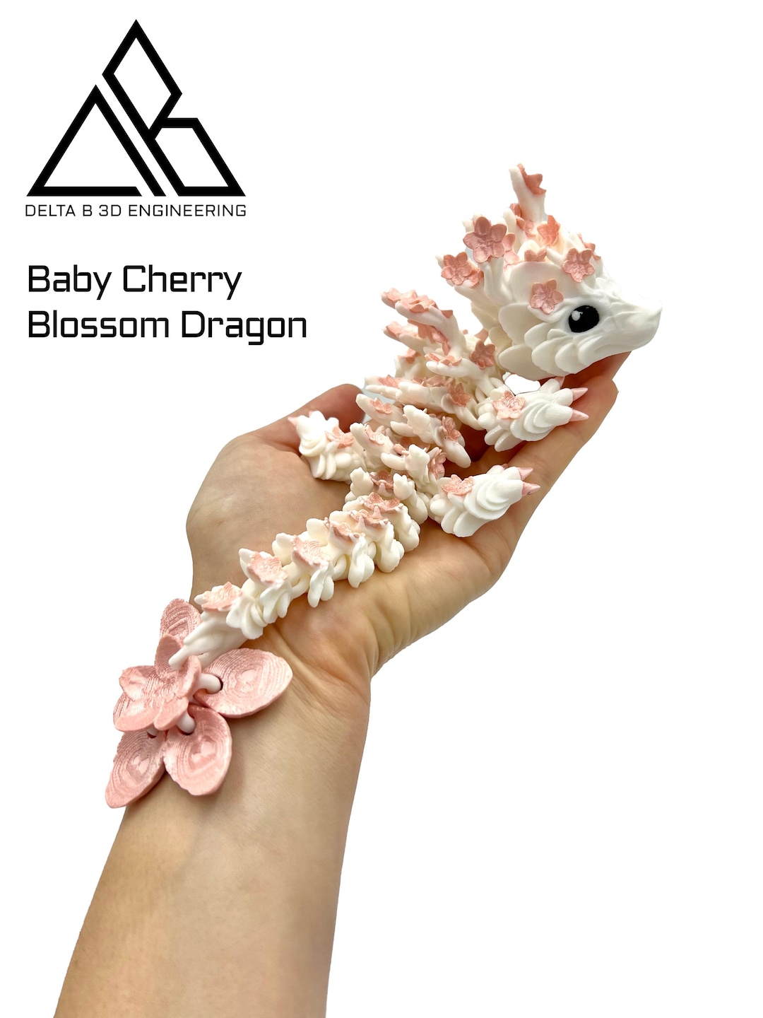 Baby Cherry Blossom Dragon - Yoshino - Fidget Dragon - Articulating ...