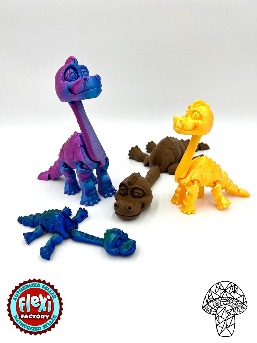 Articulated Brontosaurus Flexi Factory Dinosaur - Etsy