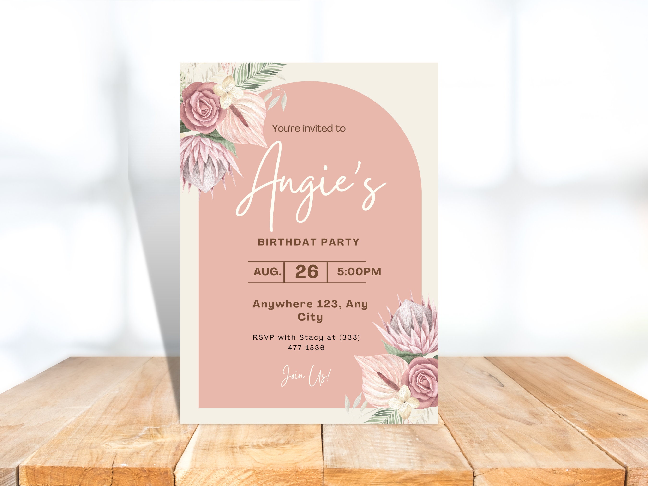 Editable Birthday Invitation Template- Printable - Shopdigitalinvites ...