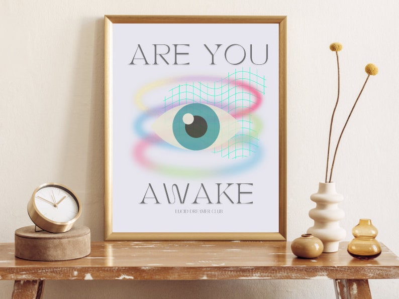 Open Your Eye, Wake Up Lucid Dreamer Club Wall Print, Digital Download ...