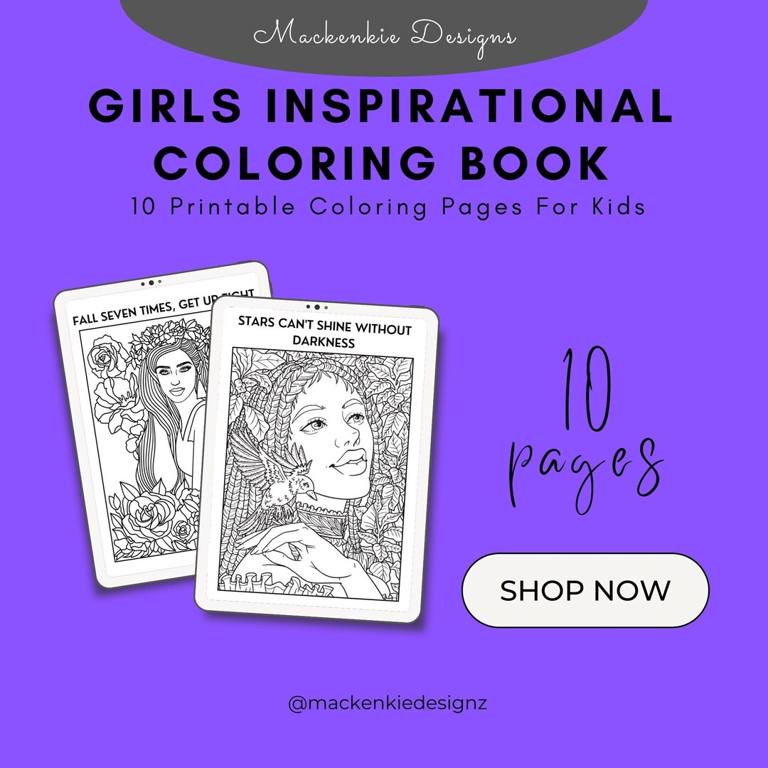 10 Printable Coloring Pages for Kids, Kids Coloring Book, Homeschool ...