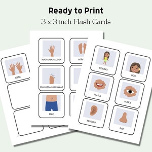 Hawaiian Educational Printable, Body Parts in Hawaiian, 'Ōlelo Hawai'i ...