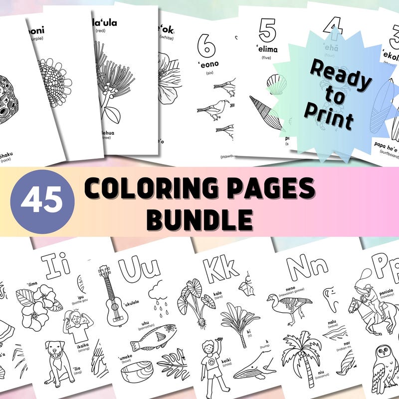 Hawaiian Learning Pages - Etsy UK