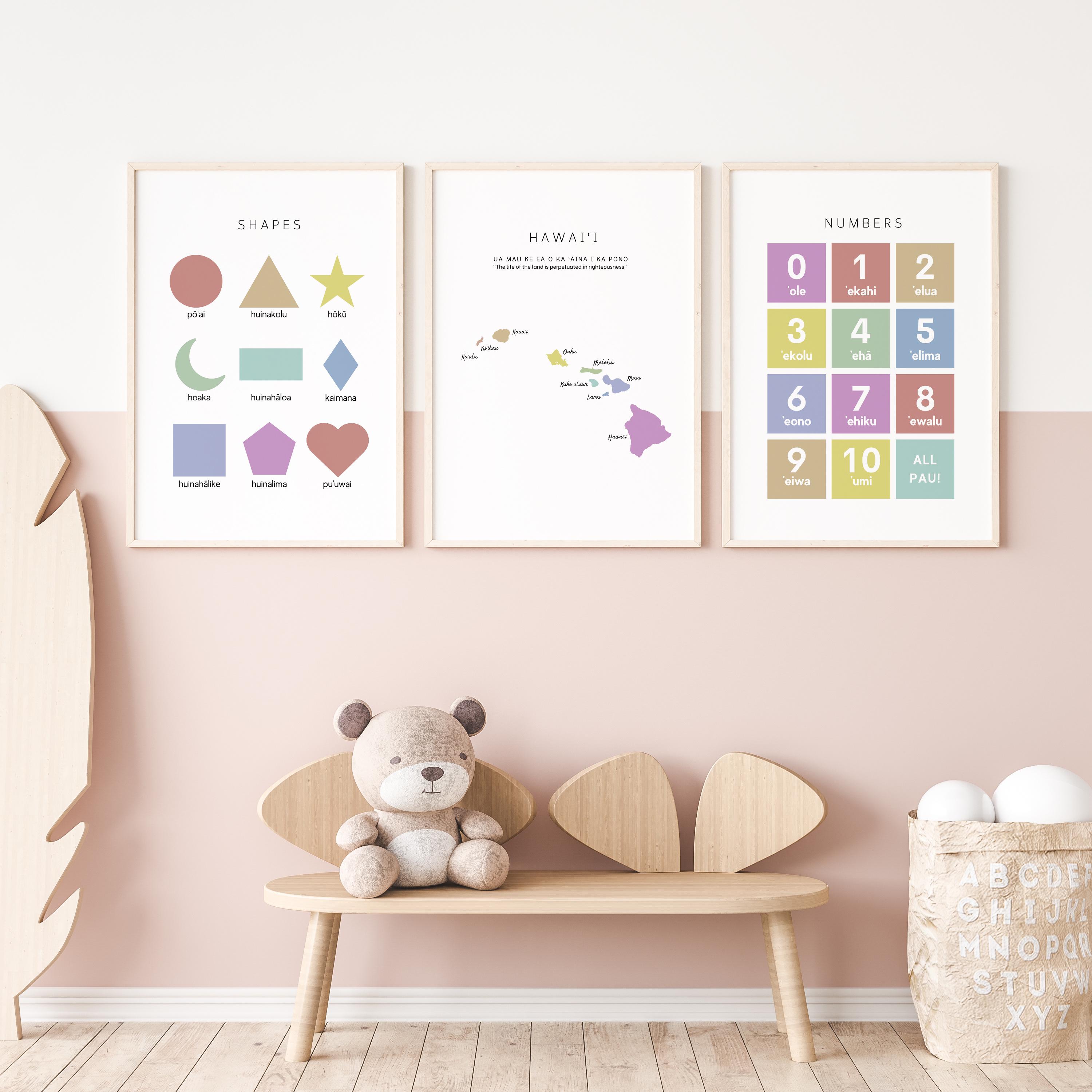 Hawaiian Educational Posters, 6 Homeschool Prints, Hawaiian Language ...