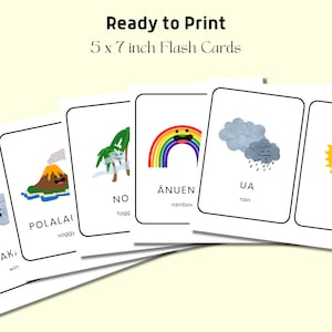 Hawaiian Educational Printable, Weather in Hawaiian, 'Ōlelo Hawai'i ...