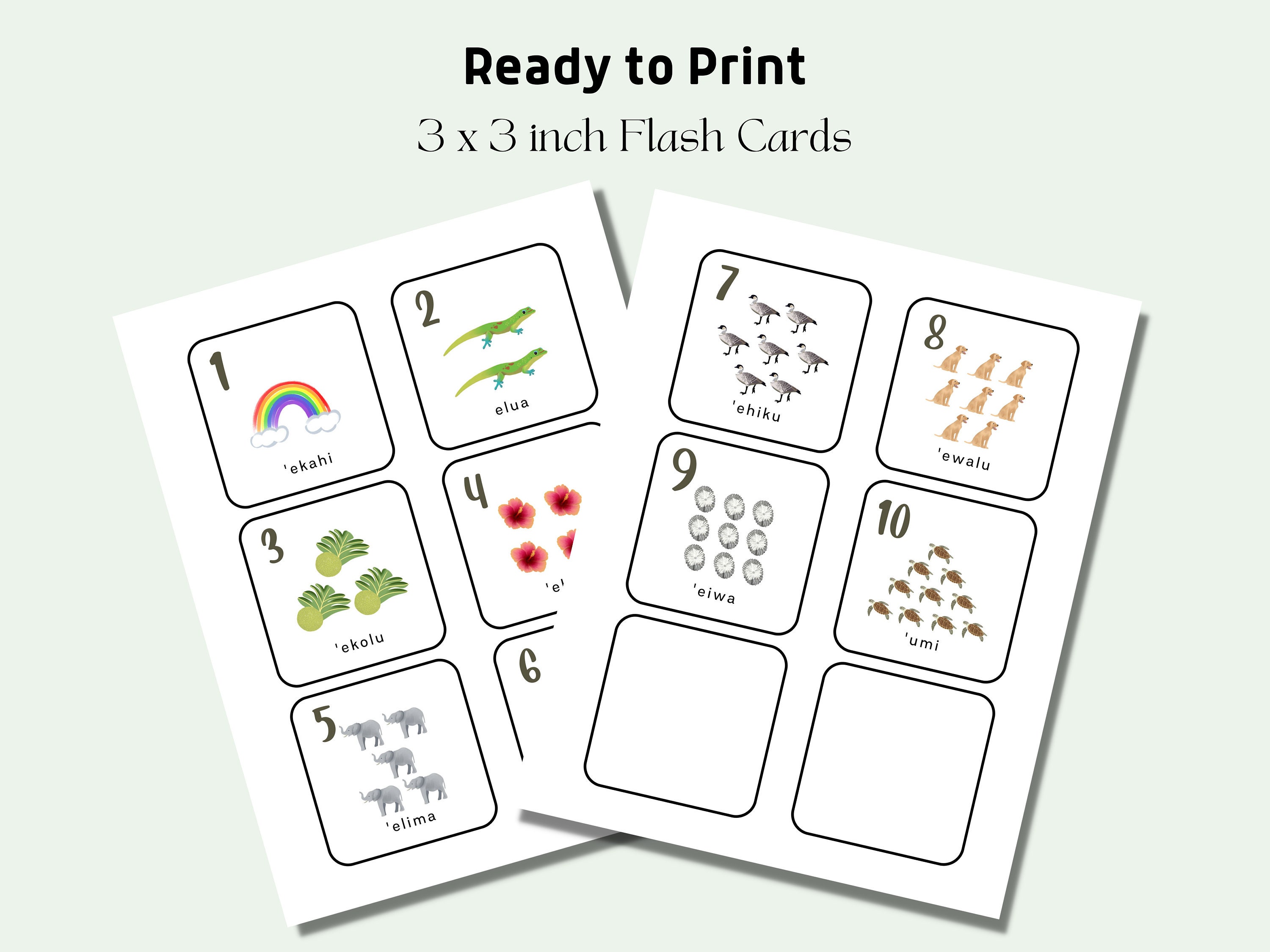 Hawaiian Educational Printable, Hawaiian Numbers, 'Ōlelo Hawai'i ...