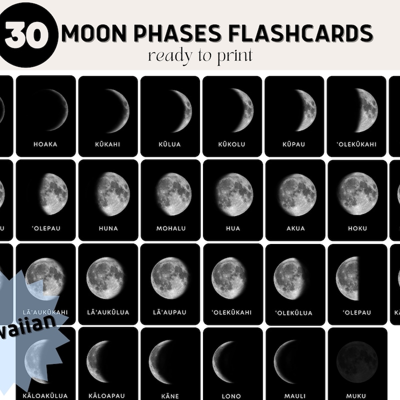 Moon Phases in a Month - Etsy