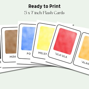 Hawaiian Educational Printable Flash Cards: Hawaiian Alphabet, Numbers ...