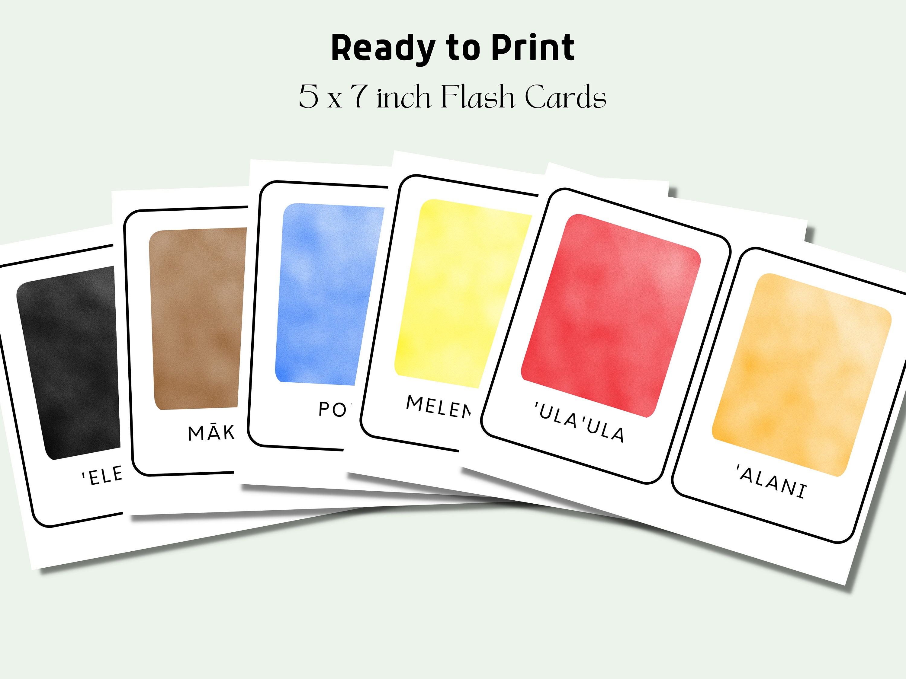 Hawaiian Educational Printable Flash Cards: Hawaiian Alphabet, Numbers ...