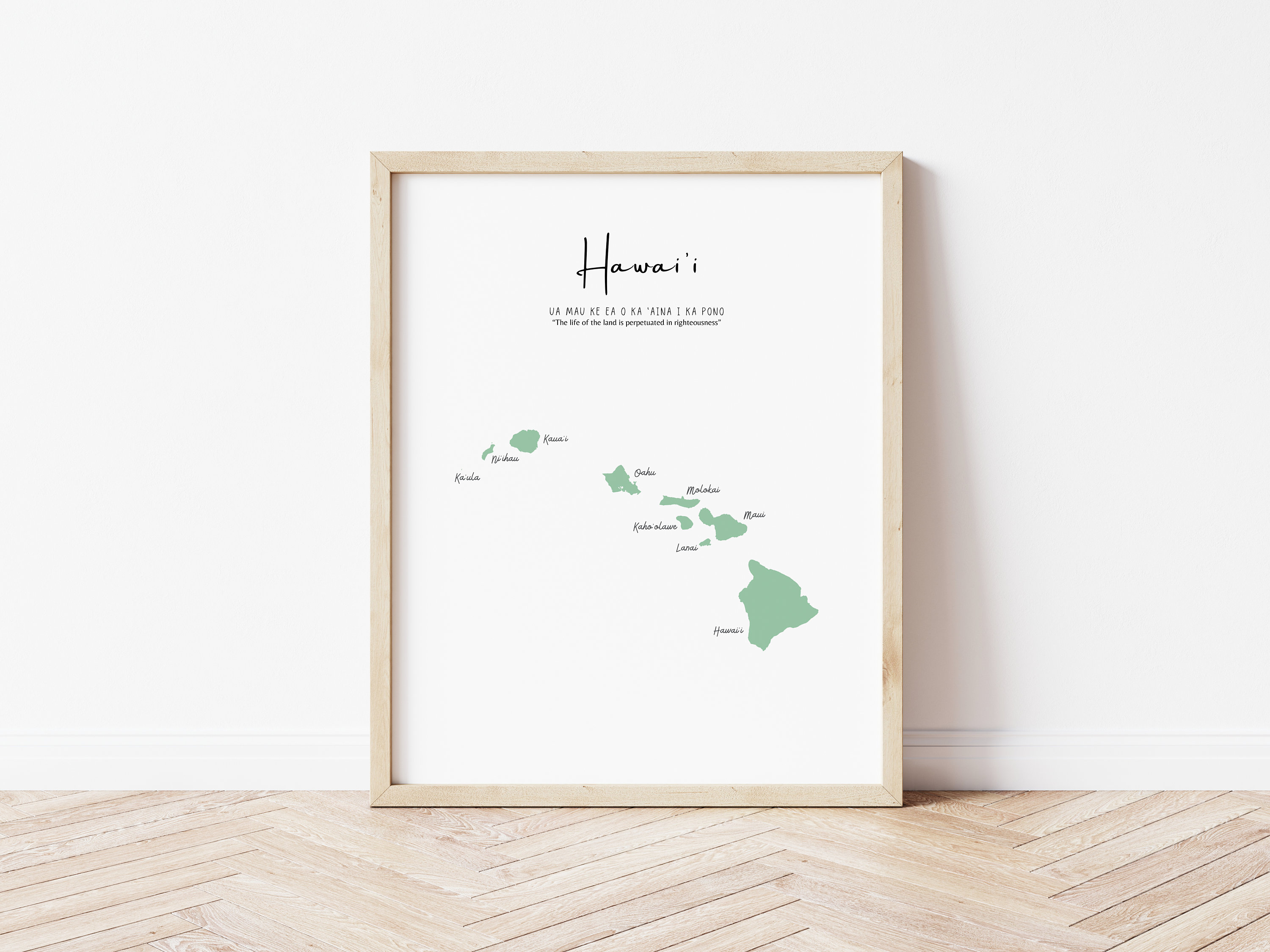 Mapa de Hawai'i 2023, mapa imprimible, islas hawaianas, a escala ...