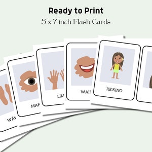 Hawaiian Educational Printable, Body Parts in Hawaiian, 'Ōlelo Hawai'i ...