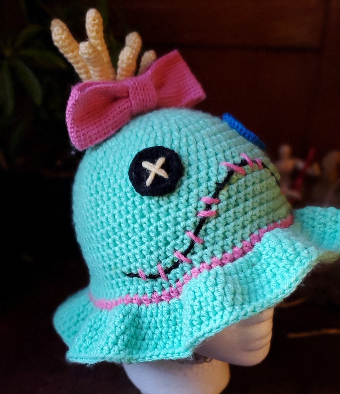 Cute Crochet Voodoo Doll Bucket Hat Children to Adult Sizes - Etsy