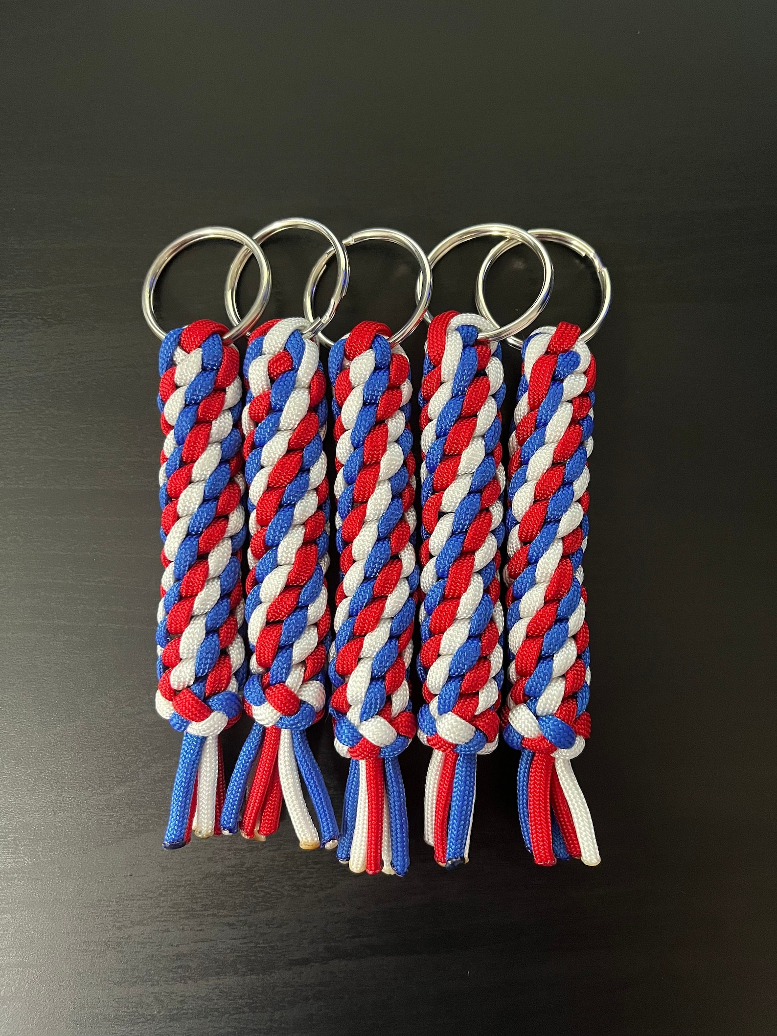 American Flag Custom Paracord Keychain/keyring USA - Etsy
