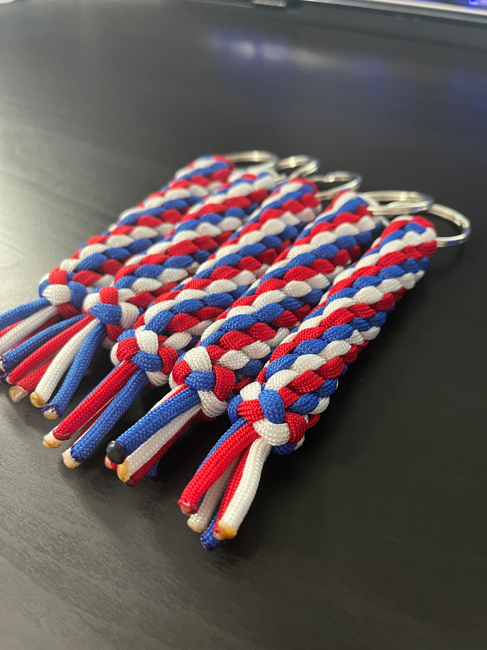 American Flag Custom Paracord Keychain/keyring USA - Etsy