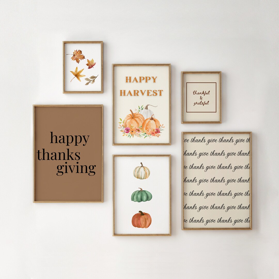 Fall Prints Bundle, 6 Autumn Prints, Gallery Wall, Fall Printables ...