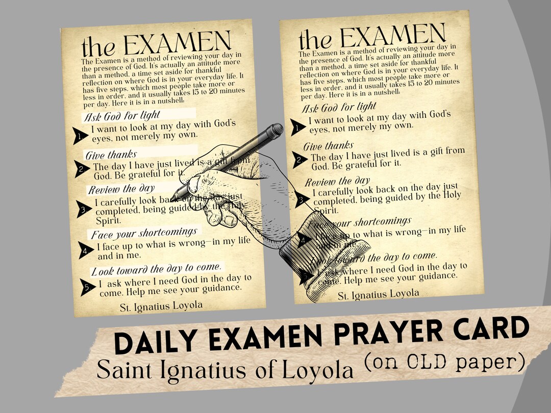 Examen Prayer Card Examen Prayer Card Printable Examen - Etsy UK