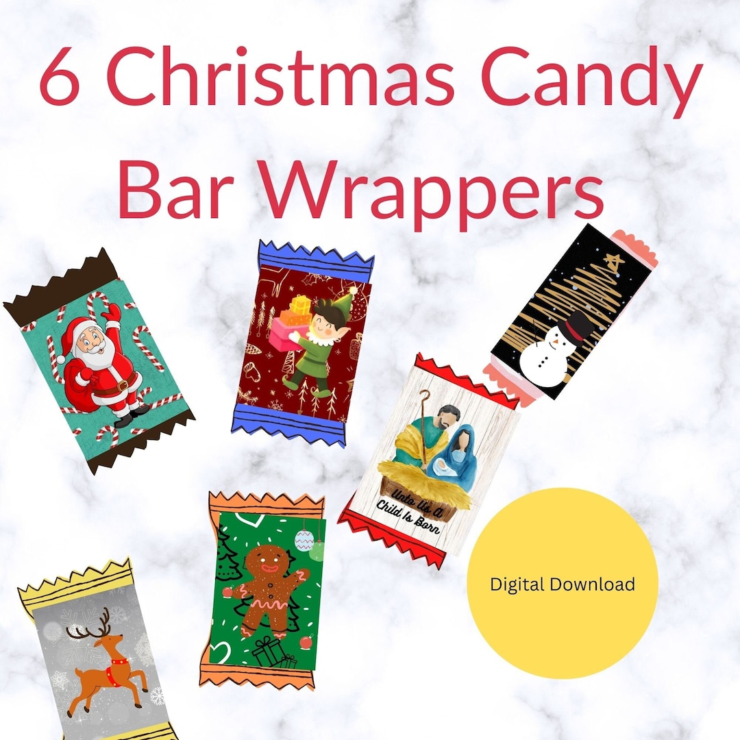 Christmas Chocolate Bar Wrappers. Kids Classroom Treat Decor - Etsy