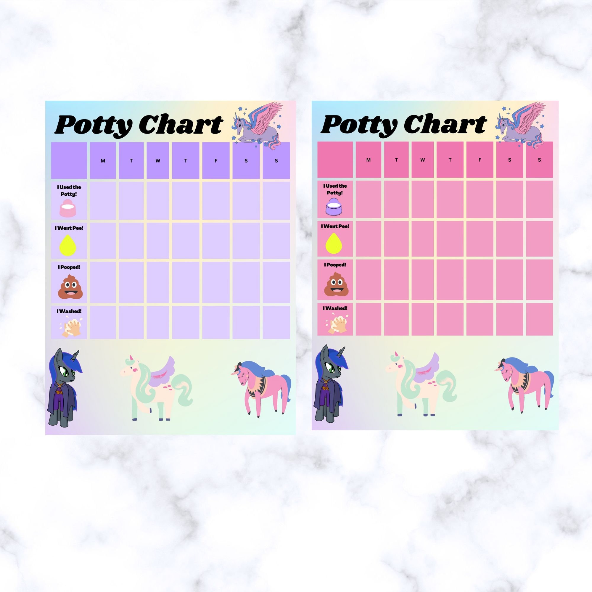 Potty Training Chart Unicorn Potty Chart Printable Potty - Etsy Australia