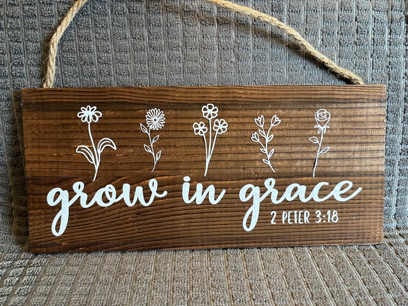 Grow in Grace Sign - Etsy