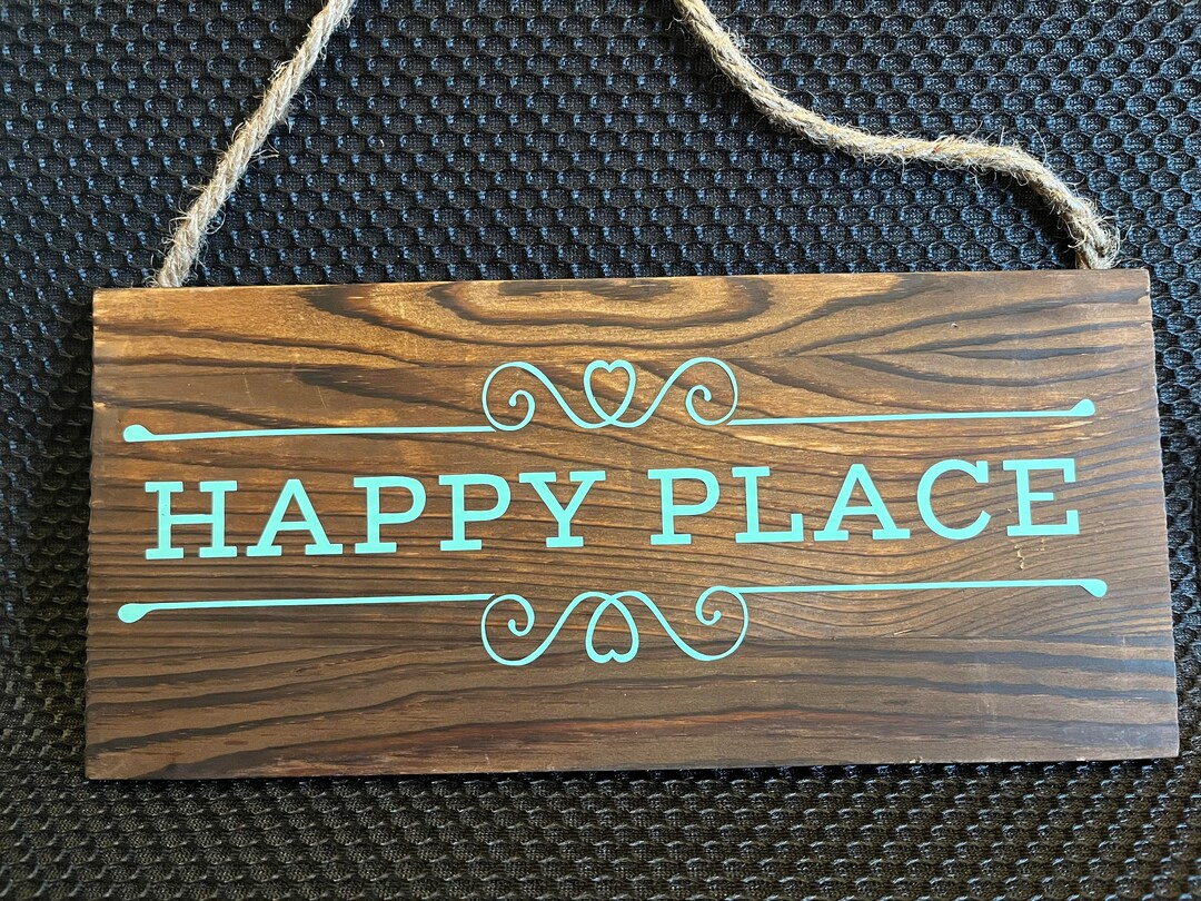 Happy Place Sign - Etsy