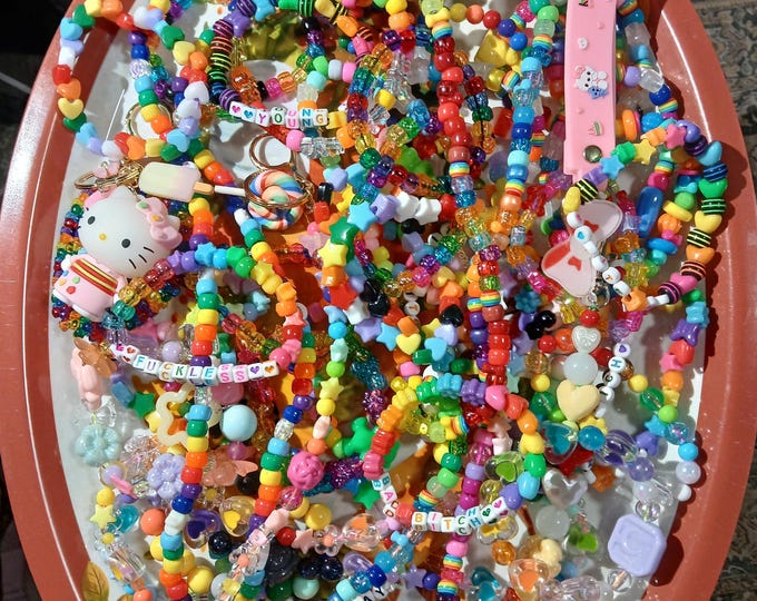 Rainbow Rave Ready Set,rainbow Kandi,rainbow Bracelets,rainbow ...