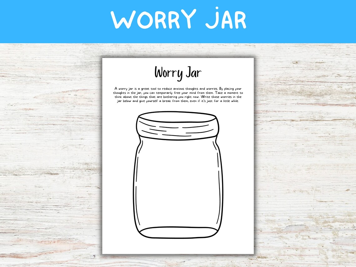 Worry Jar, Stress and Anxiety Relief for Kids and Teens, Depression ...