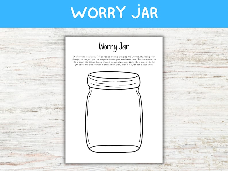 Worry Jar, Stress and Anxiety Relief for Kids and Teens, Depression ...