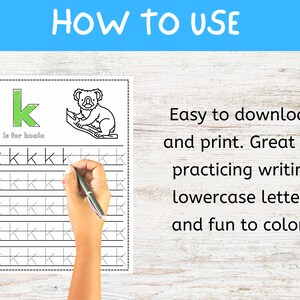 Printable Alphabet Workssheet, Coloring Page, Handwriting Worksheet ...