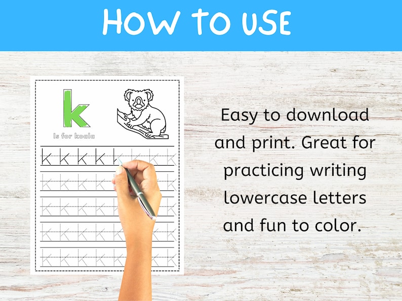 Printable Alphabet Workssheet, Coloring Page, Handwriting Worksheet ...