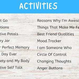 Kids Mental Health Printable Bundle, Anxiety Worksheets for Kids and ...