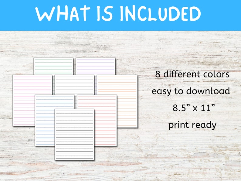 Practice Writing Paper, Penmanship Paper, Blank Handwriting Worksheet ...