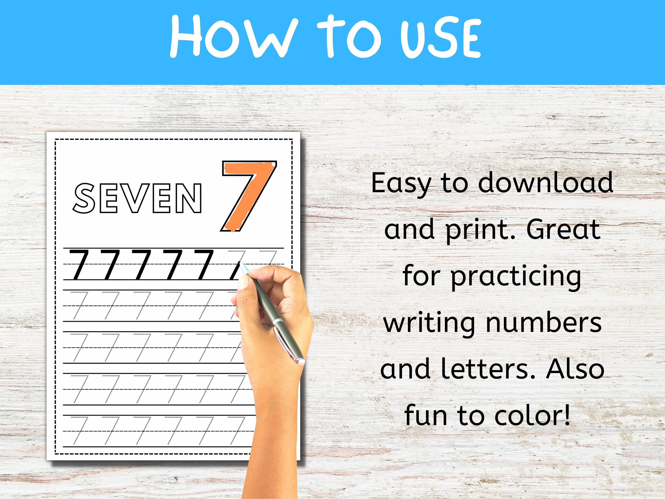 Number Tracing Worksheet 1-20, Number Tracking, Handwriting Practice ...