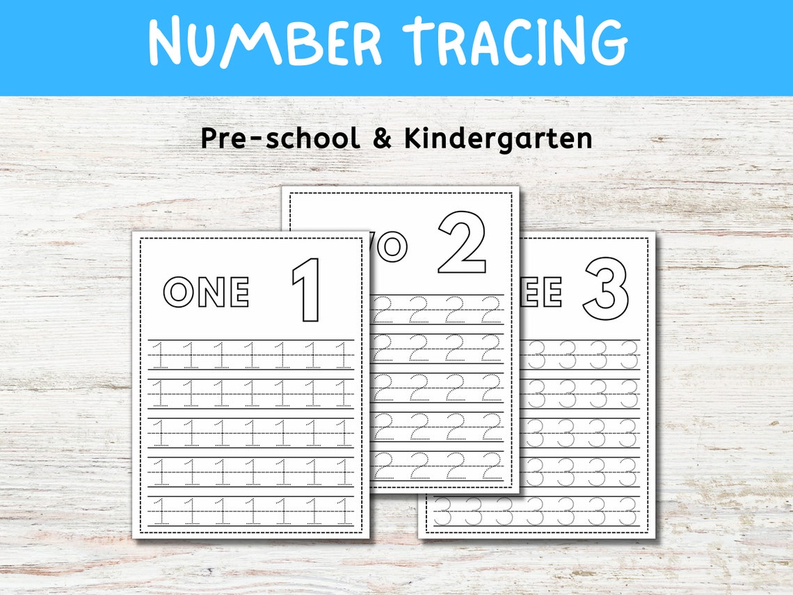 Number Tracing Worksheet 1-20, Number Tracking, Handwriting Practice ...