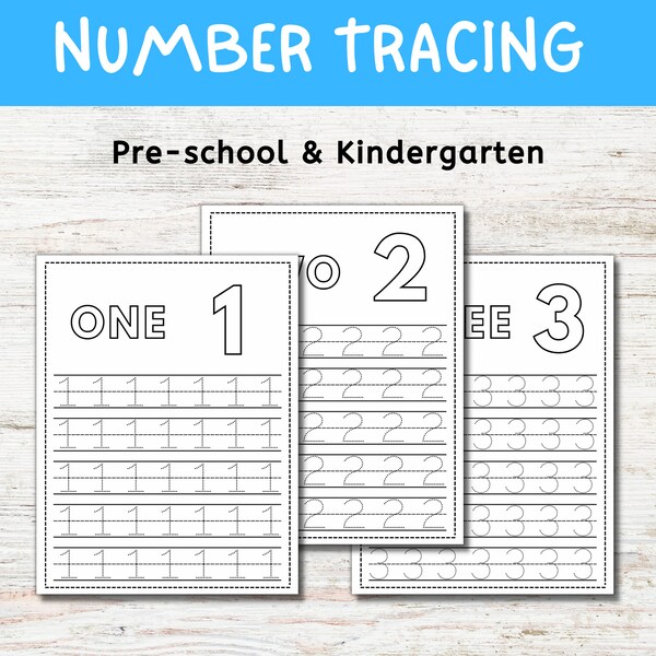 Number Tracing - Etsy