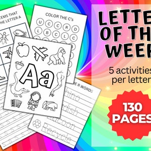 Letter of the Week Printable, Kindergarten Worksheet, Alphabet Tracing ...