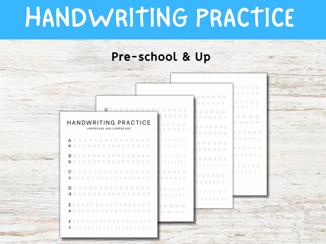 Handwriting Practice Sheets, Handwriting for Kids and Adults, Kids ...