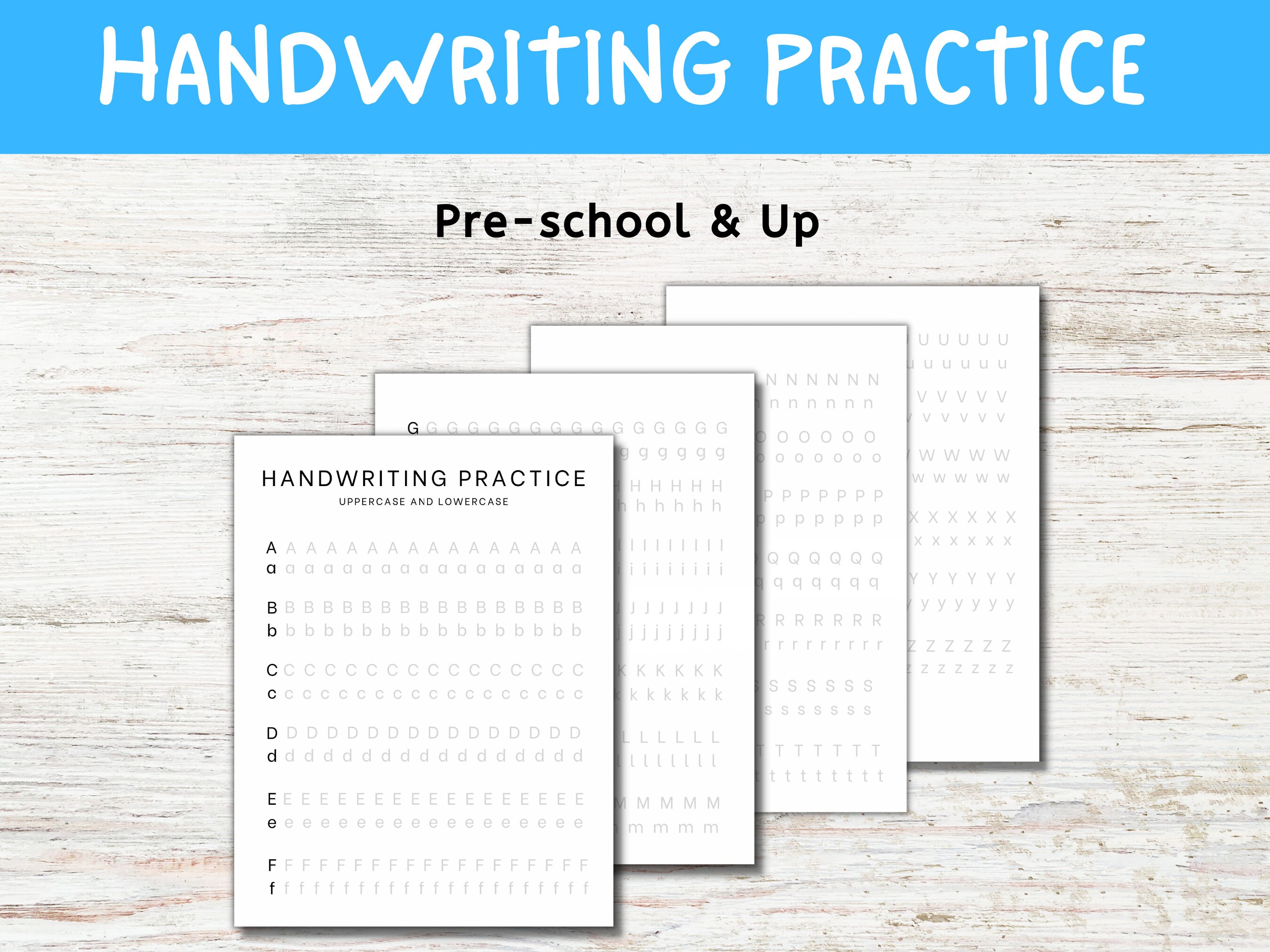 Handwriting Practice Sheets, Handwriting for Kids and Adults, Kids ...