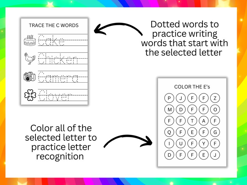 Letter of the Week Printable, Kindergarten Worksheet, Alphabet Tracing ...
