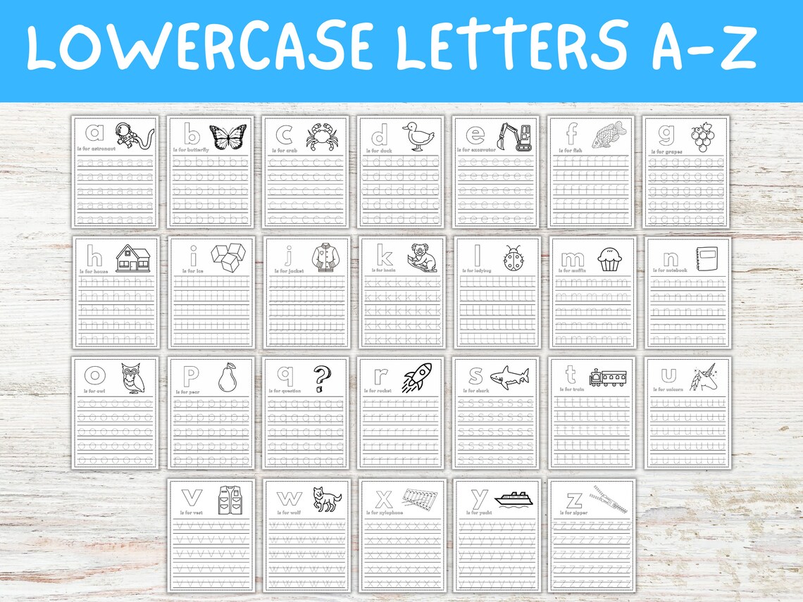 Printable Alphabet Workssheet, Coloring Page, Handwriting Worksheet ...