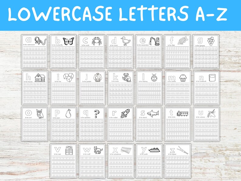 Printable Alphabet Workssheet, Coloring Page, Handwriting Worksheet ...
