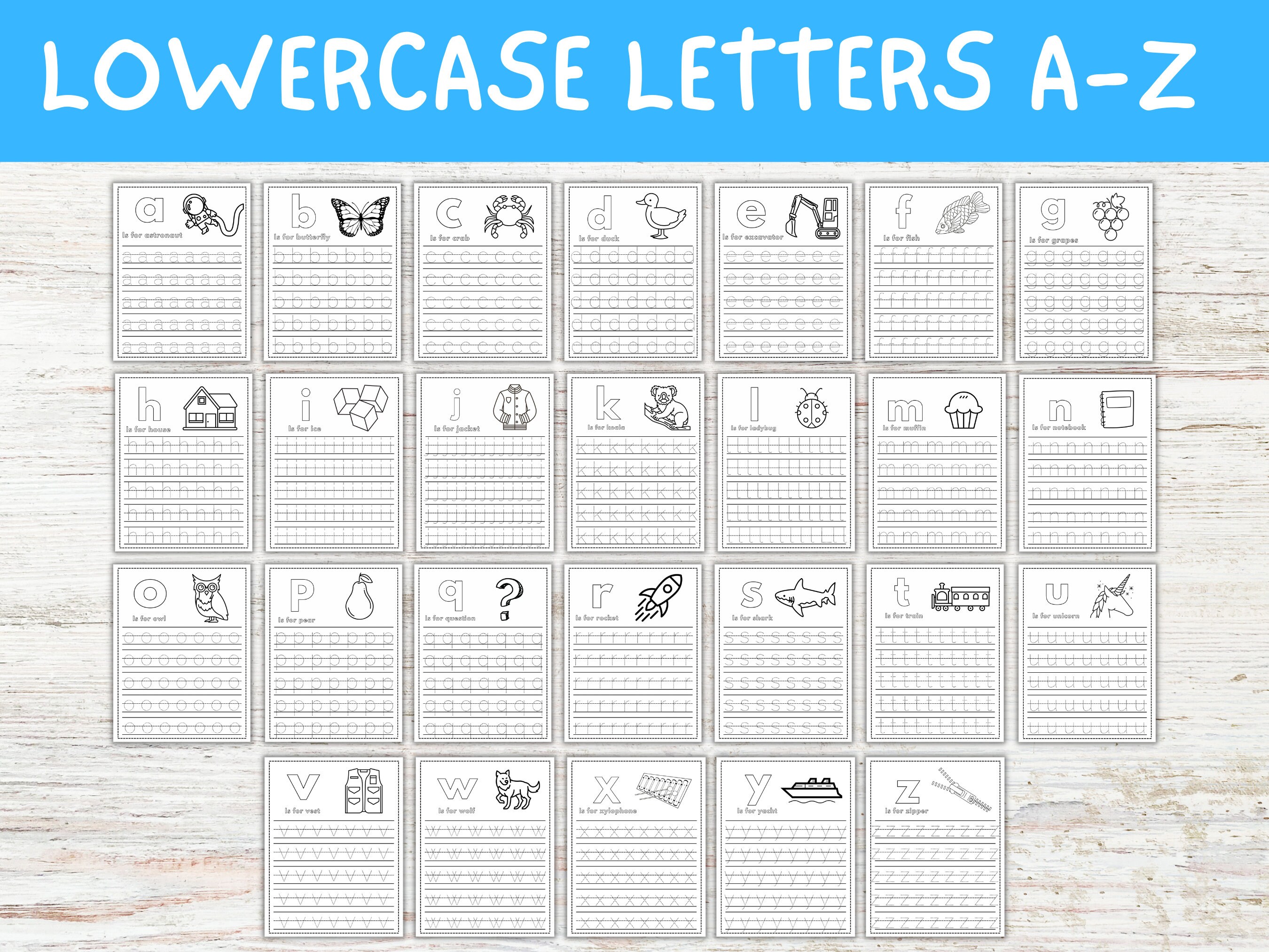 Printable Alphabet Workssheet, Coloring Page, Handwriting Worksheet ...