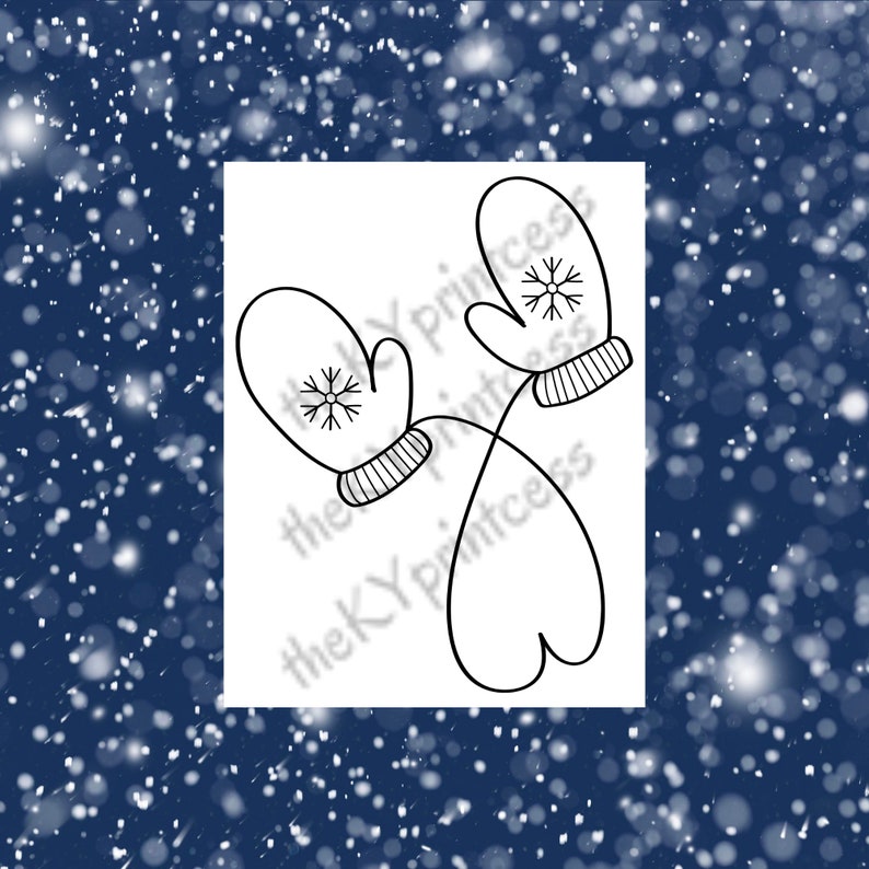 Simple Winter Coloring Pages - Digital Download - Etsy