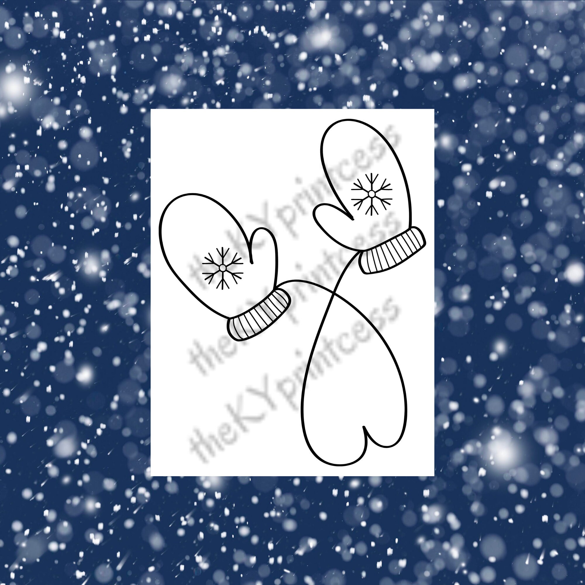 Simple Winter Coloring Pages - Digital Download - Etsy