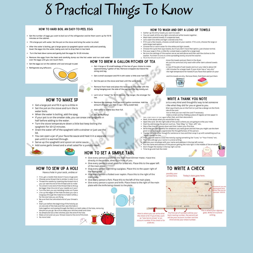 8 Practical Things to Know - Digital Download - Etsy