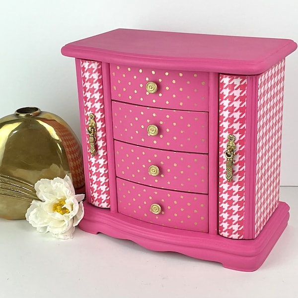 Pink Jewellery Box - Etsy