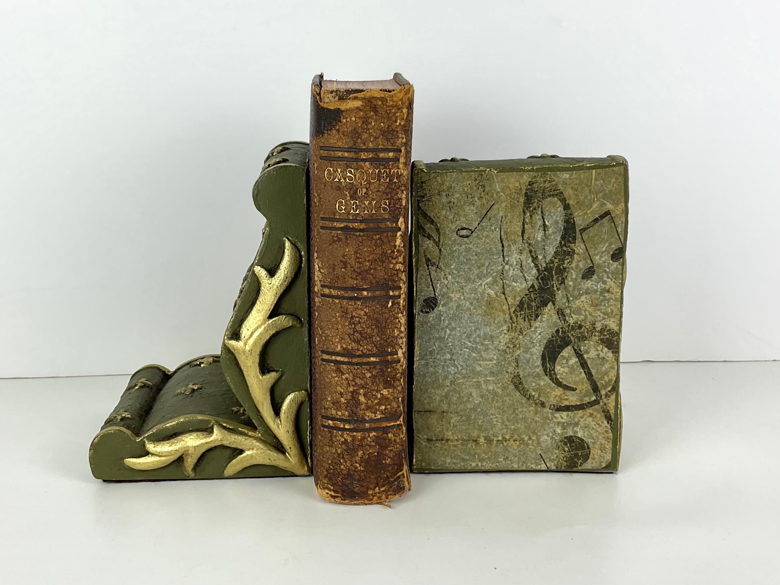 Upcycled Bookends, Heavy Bookends, Resin Bookends, Hand Painted ...