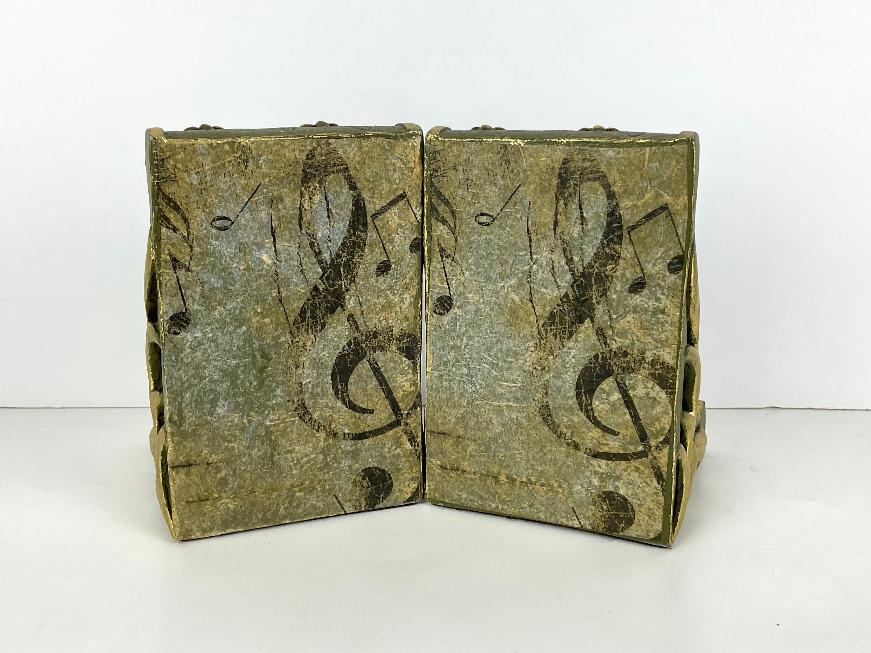 Upcycled Bookends, Heavy Bookends, Resin Bookends, Hand Painted ...