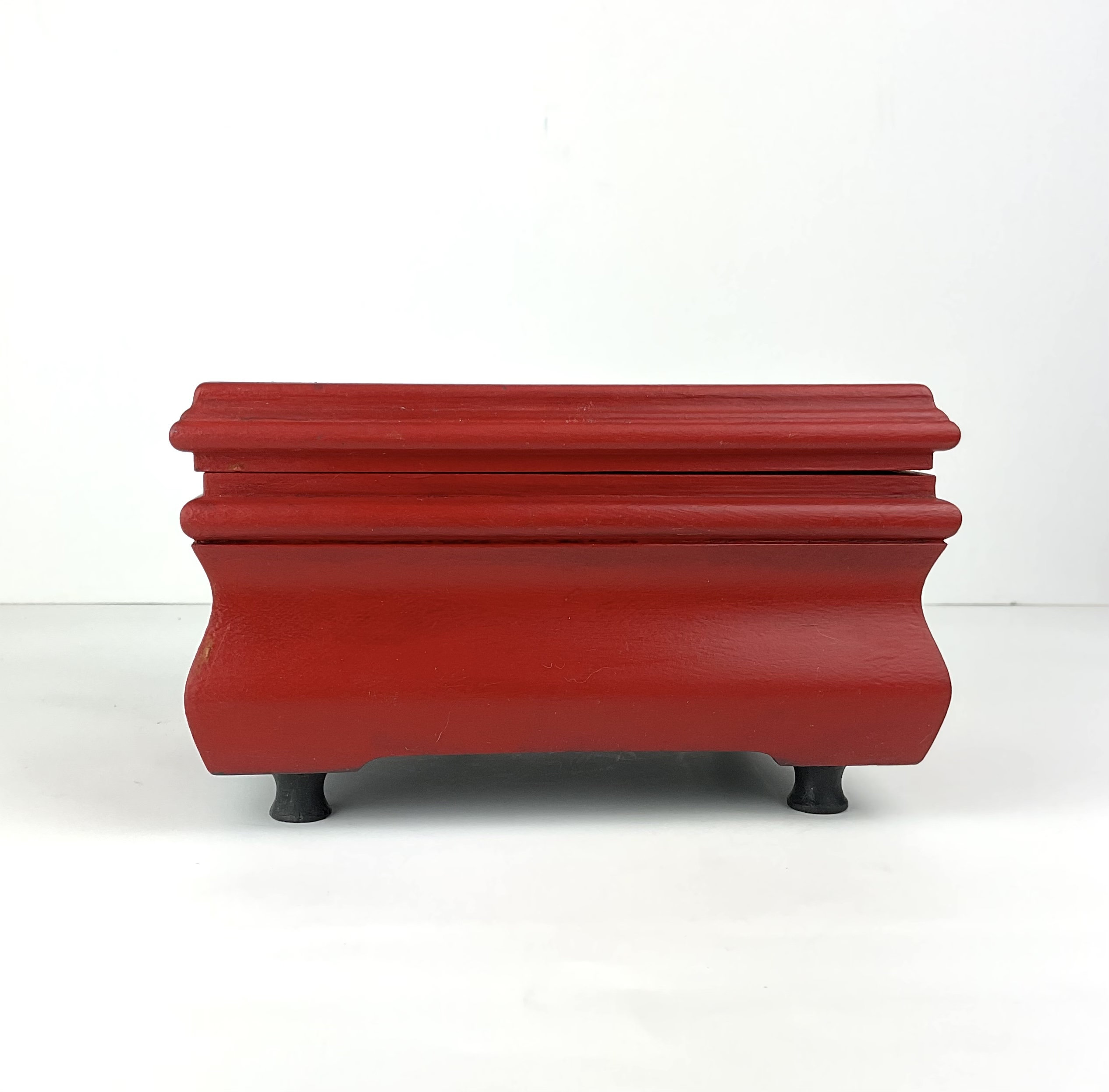 Red Keepsake Box, Vintage Trinket Box, Container, Storage, Stash Box ...