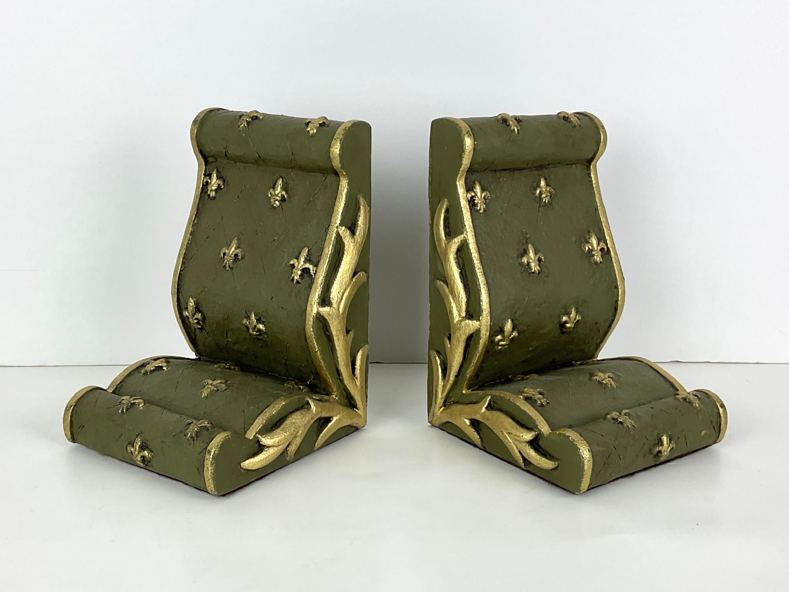 Upcycled Bookends, Heavy Bookends, Resin Bookends, Hand Painted ...