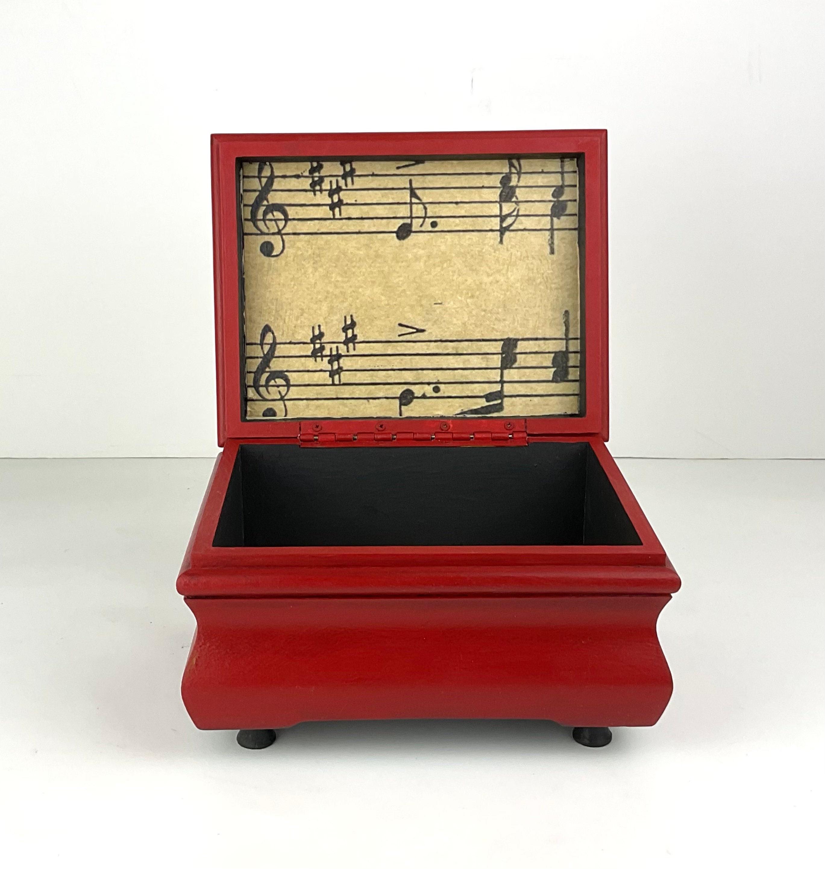 Red Keepsake Box, Vintage Trinket Box, Container, Storage, Stash Box ...